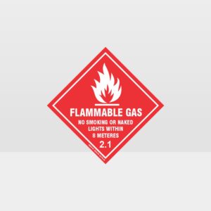 Class 2 Flammable Gas Sign - Diamond Shape Sign - HAZARD SIGNS NZ