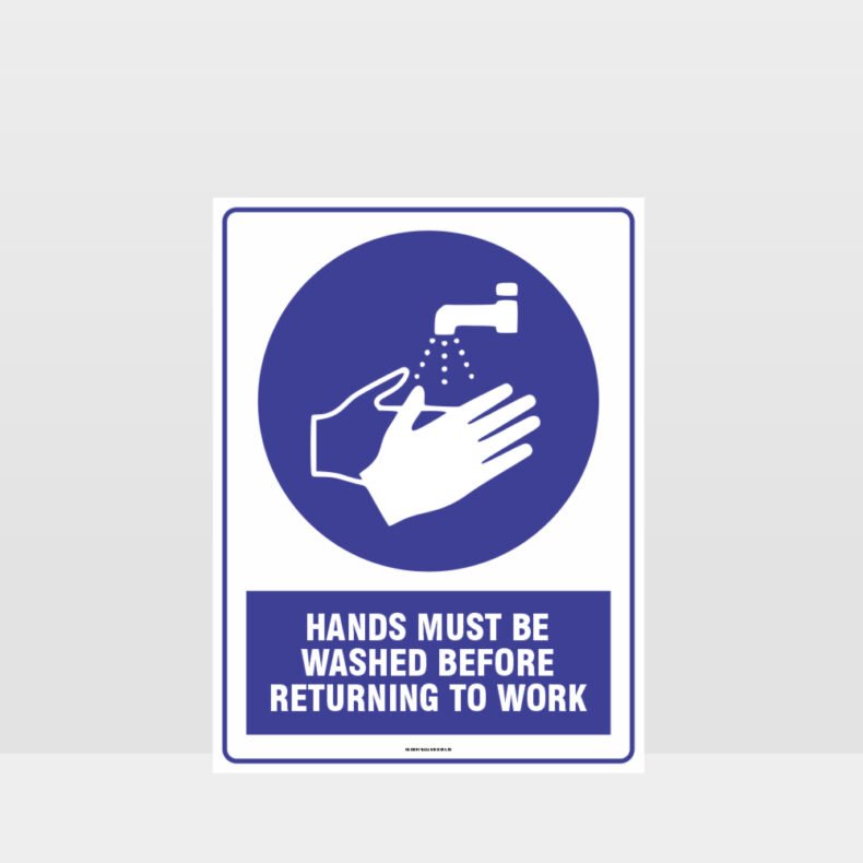 Mandatory Hands Must Be Washed Sign - Mandatory Sign - HAZARD SIGNS NZ