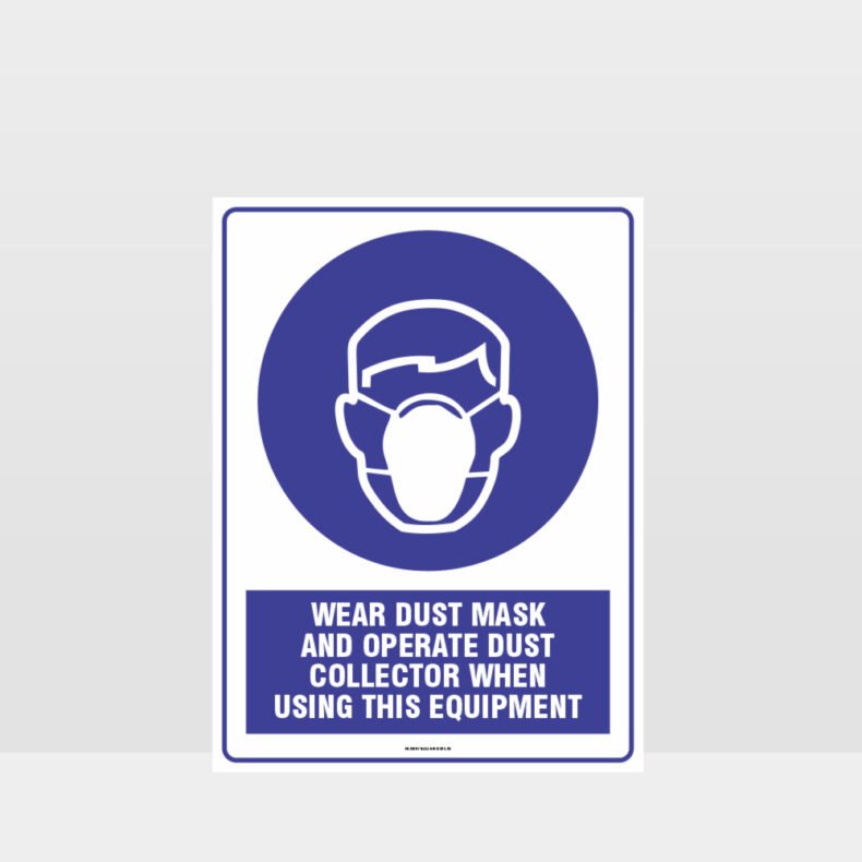 Mandatory Wear Dust Mask Sign - Mandatory Sign - HAZARD SIGNS NZ