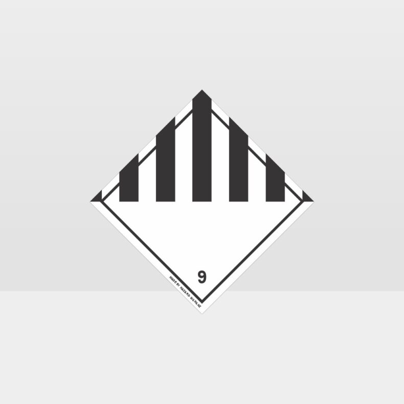 Class 9 Miscellaneous Dangerous Goods Sign - Hazardous Signs - HAZARD ...