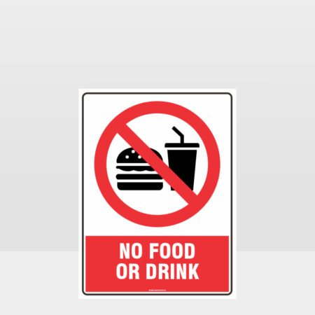 Prohibition No Food Or Drink Sign - Prohibition Sign - Hazard Signs