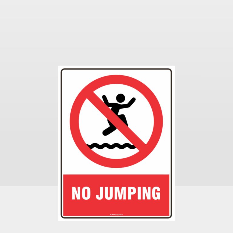 Prohibition No Jumping Sign - Prohibition Sign - Hazard Signs