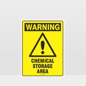 Warning Chemical Storage Area Sign - Notice/Information Sign - HAZARD ...