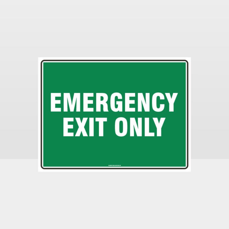 Emergency Exit Only Sign - Emergency Signs - HAZARD SIGNS NZ