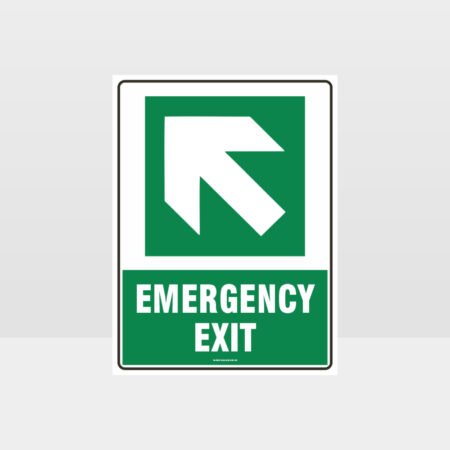 Emergency Exit Arrow 01 Sign - Emergency Signs - HAZARD SIGNS NZ