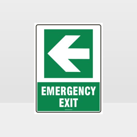 Emergency Exit Arrow 04 Sign - Emergency Signs - HAZARD SIGNS NZ