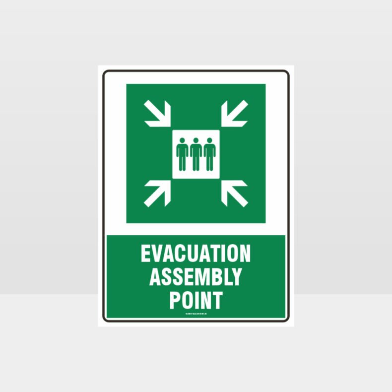 Evacuation Assembly Point Sign - Emergency Signs - HAZARD SIGNS NZ