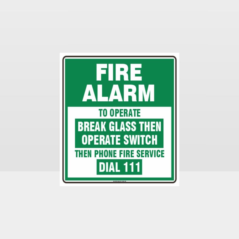 Fire Alarm Sign (Square) - Emergency Signs - HAZARD SIGNS NZ
