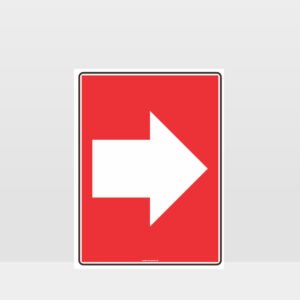 Fire Right Arrow Sign - Prohibition Sign - HAZARD SIGNS NZ