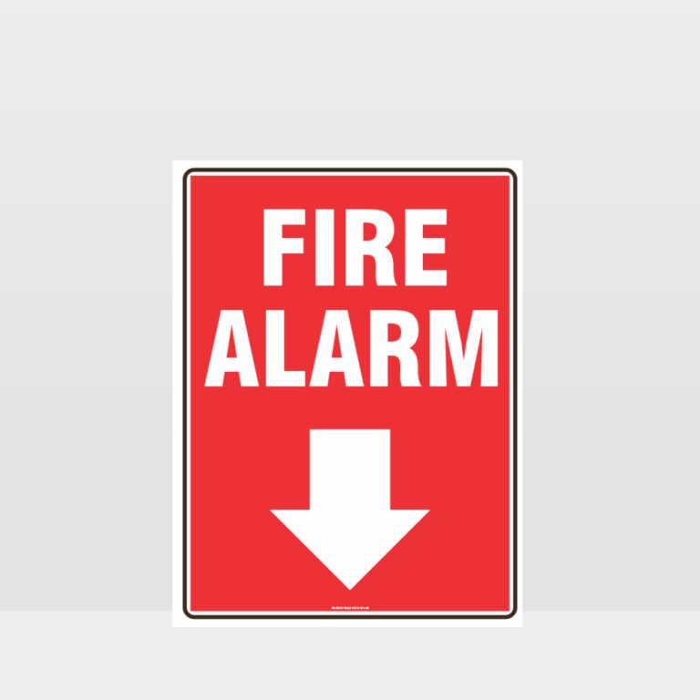 Fire Alarm Down Arrow Sign - Fire Sign - HAZARD SIGNS NZ