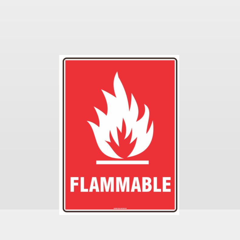 Flammable Sign 01 - Fire Sign - HAZARD SIGNS NZ