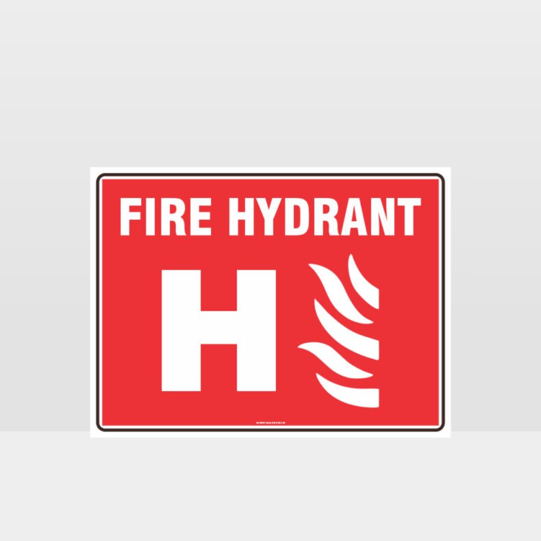 Fire Hydrant Sign (Landscape) - Fire Sign - HAZARD SIGNS NZ