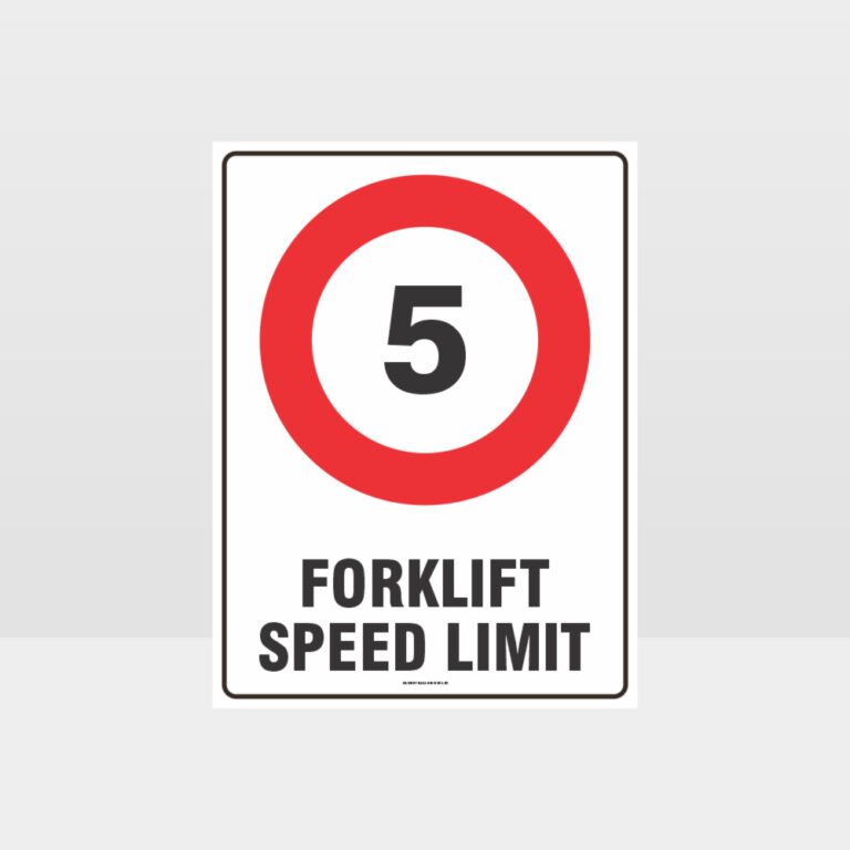 Forklift Speed Limit 5km Sign - Notice/Information Sign - HAZARD SIGNS NZ