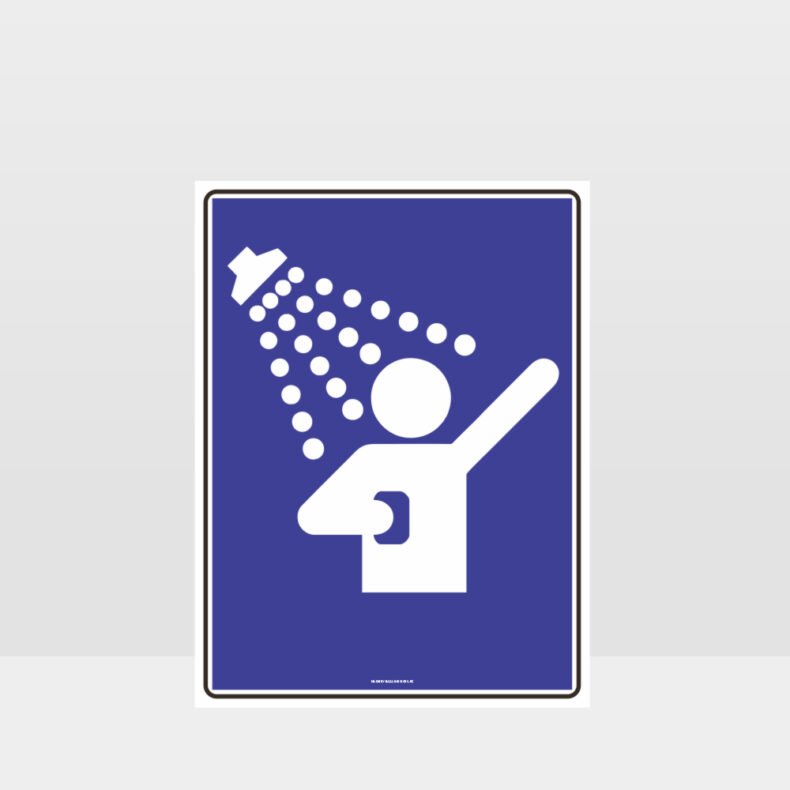 Shower Symbol Sign - Notice/Information Sign - HAZARD SIGNS NZ