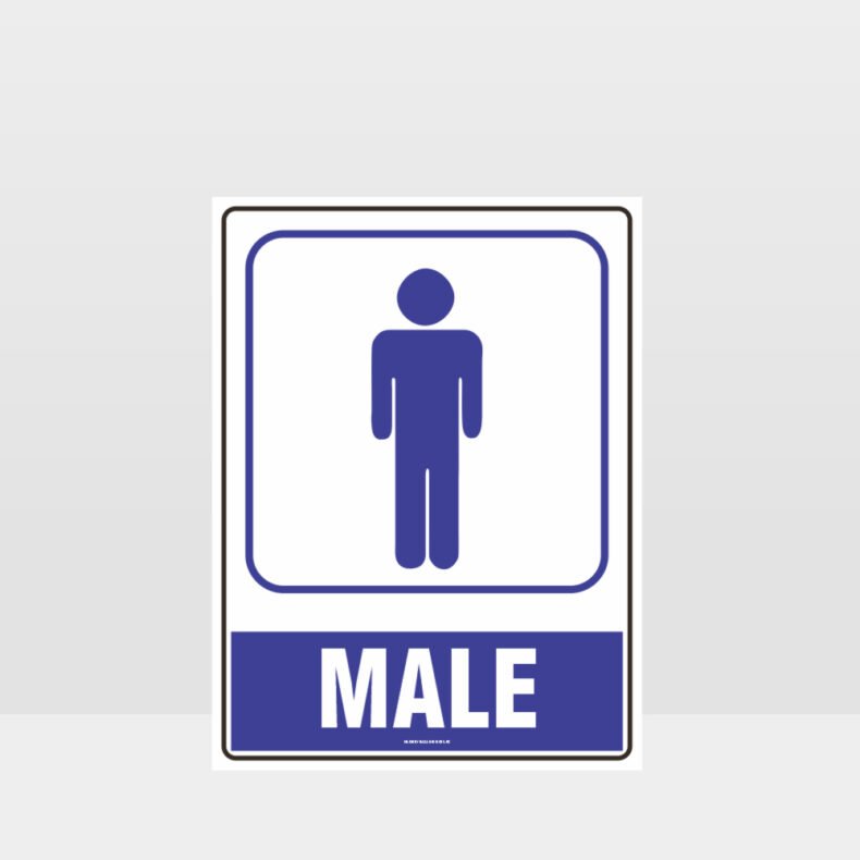 Male Toilet Symbol Sign - Notice/Information Sign - HAZARD SIGNS NZ