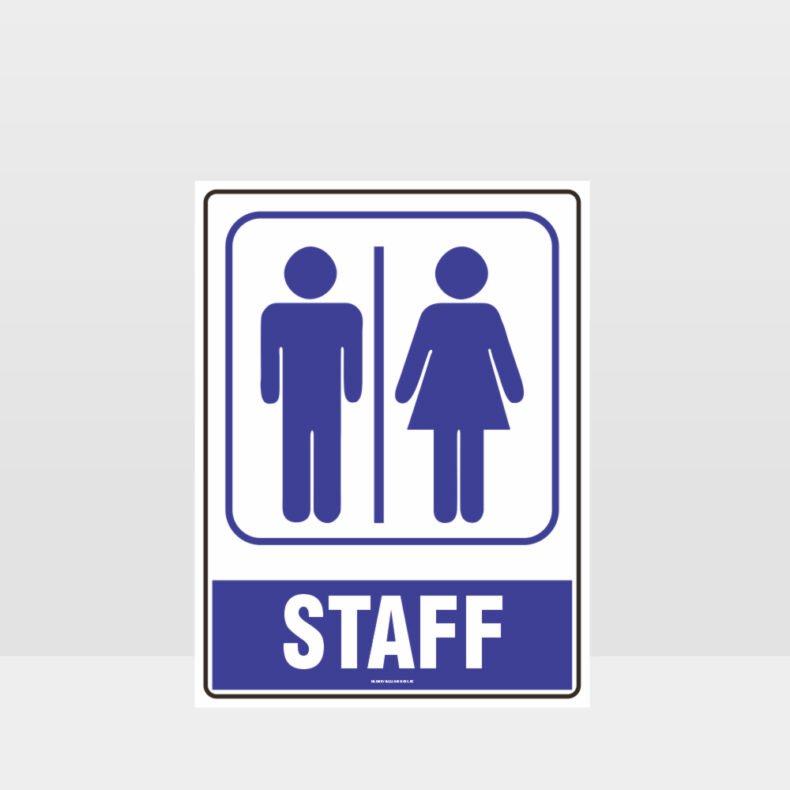 Staff Toilet Symbol Sign - Notice/Information Sign - HAZARD SIGNS NZ