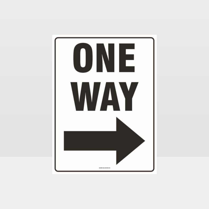 One Way Right Arrow Sign - Notice/Information Sign - HAZARD SIGNS NZ
