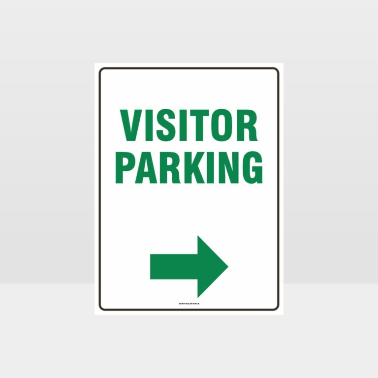 Visitor Parking Right Arrow Sign - Notice/Information Sign - HAZARD ...