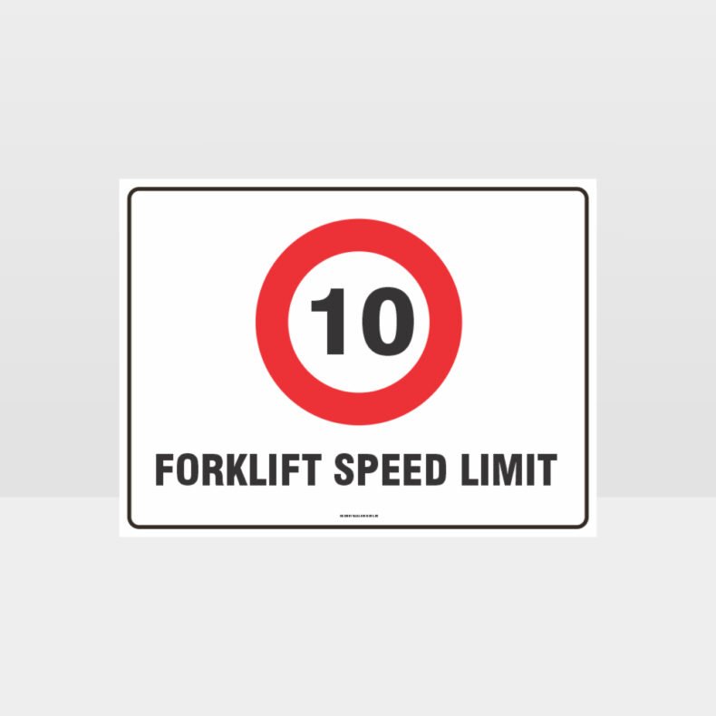 Forklift Speed Limit 10KPH Sign - Notice/Information Sign - HAZARD SIGNS NZ