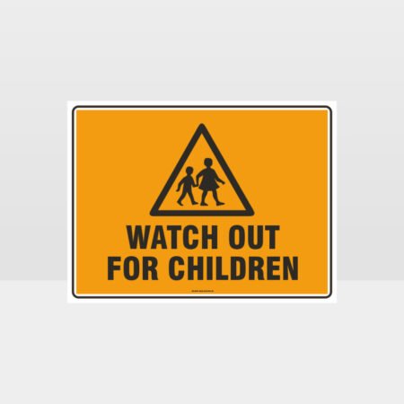 Watch Out For Children L Sign - Notice/Information Sign - HAZARD SIGNS NZ