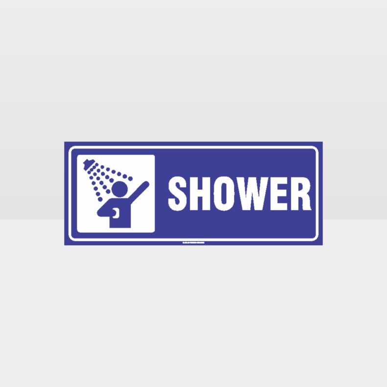Shower Symbol Sign - Fire Sign - HAZARD SIGNS NZ