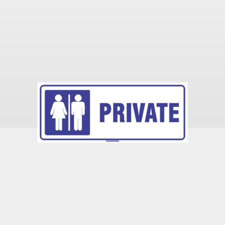Private Toilet White Background Sign - Fire Sign - HAZARD SIGNS NZ