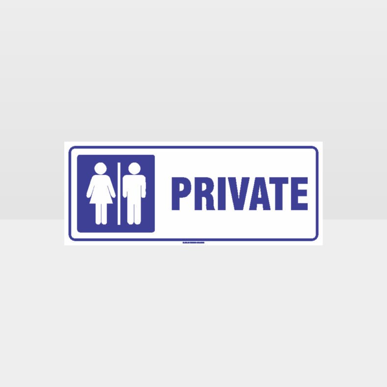 Private Toilet White Background Sign - Fire Sign - HAZARD SIGNS NZ