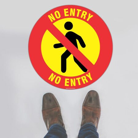 No Entry Round Floor Sign - Floor Graphics - HAZARD SIGNS NZ
