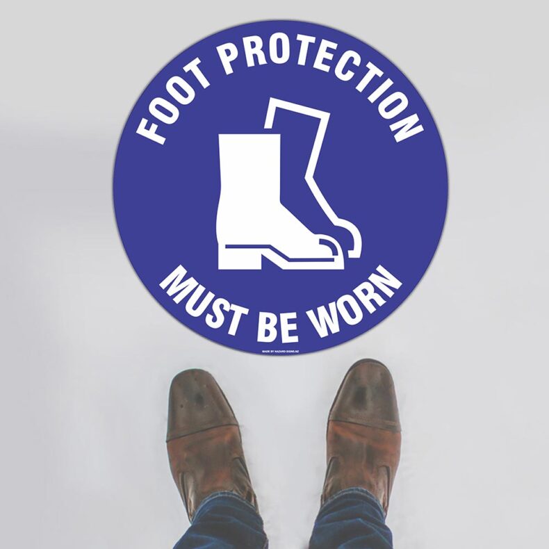 Foot Protection Floor Sign - Floor Graphics - HAZARD SIGNS NZ
