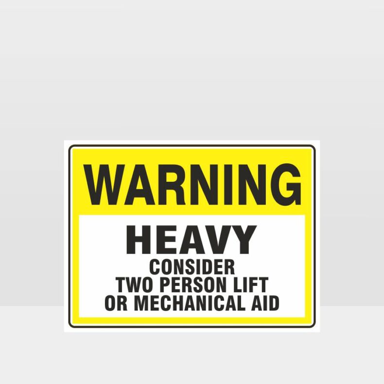 Warning Heavy Sign (Landscape) - HAZARD SIGNS NZ
