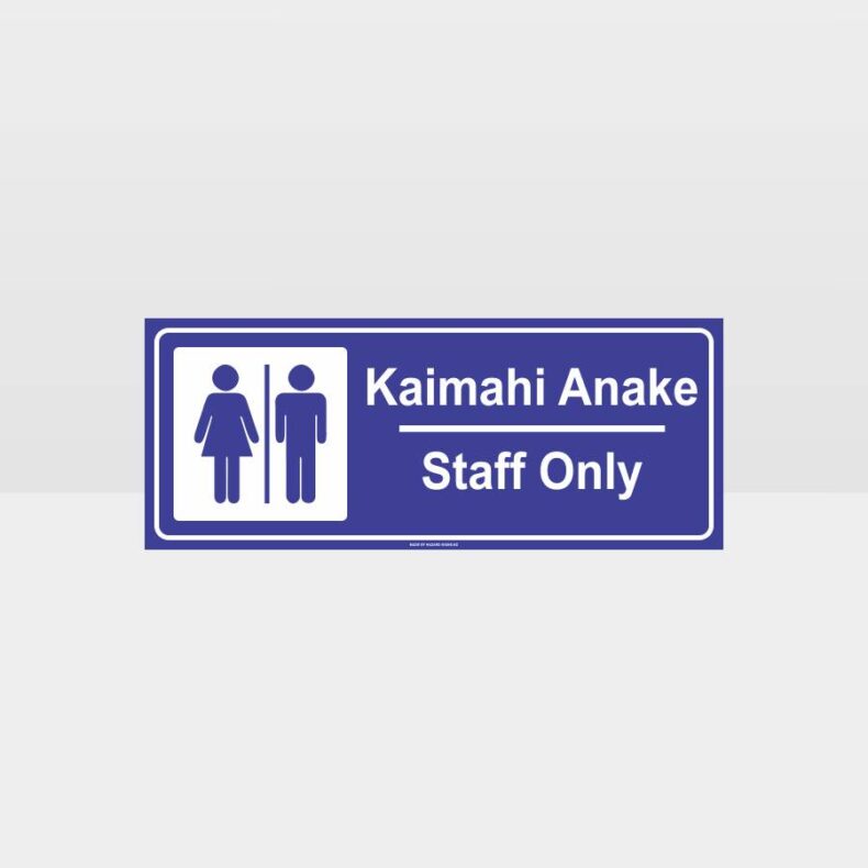 Staff Only Toilet Te Reo Sign - HAZARD SIGNS NZ