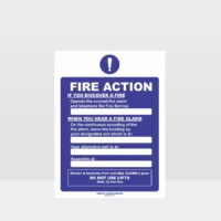 Fire Action Plan Sign - Fire Safety Sign - HAZARD SIGNS NZ