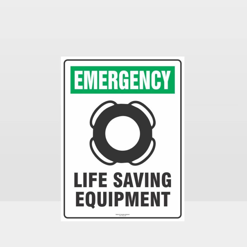Emergency Life Saving Equipment Sign - Emergency Signs - HAZARD SIGNS NZ
