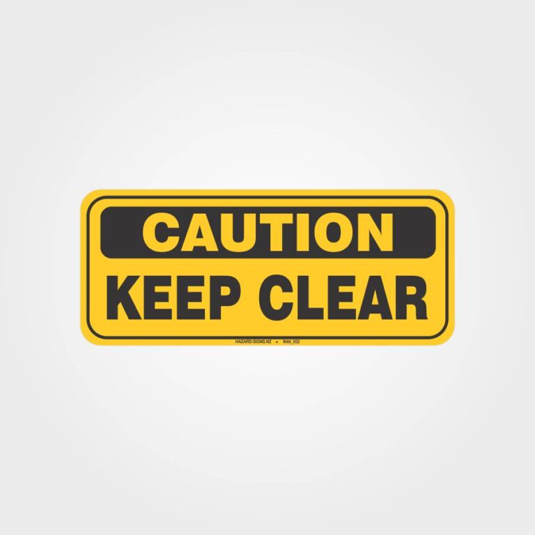 Caution Keep Clear Forklift Label (5 Labels) - Forklift Labels - HAZARD ...