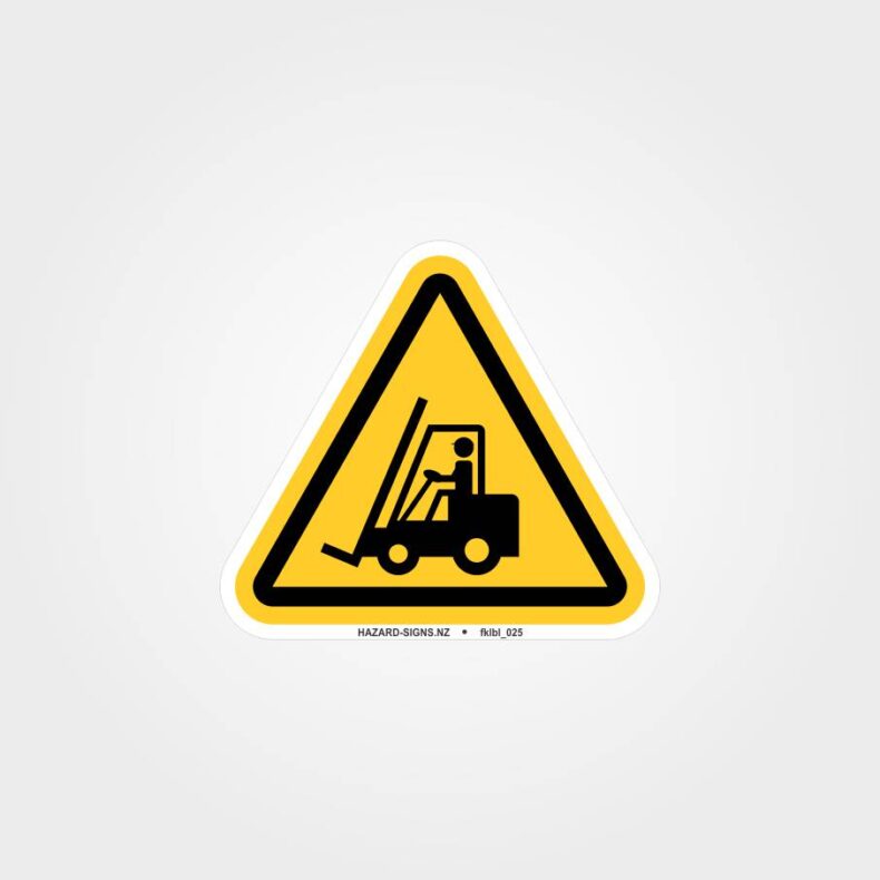 Triangle Forklift Label (5 Labels) - Forklift Labels - HAZARD SIGNS NZ