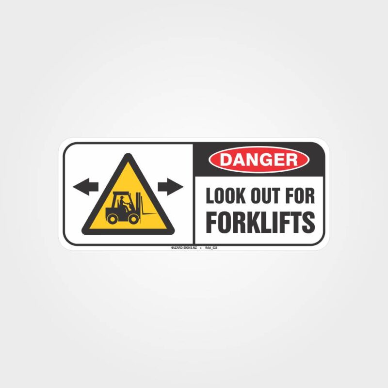 Danger Look Out For Forklifts Label (5 Labels) - Forklift Labels ...