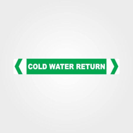 Cold Water Return Pipe Marker - Water Pipe Labels - HAZARD SIGNS NZ