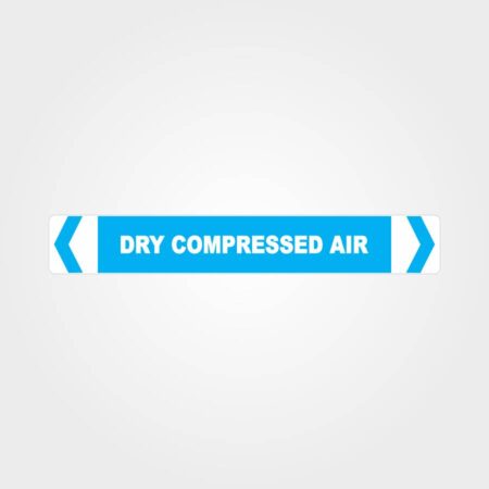 Dry Compressed Air Pipe Marker - Pipe Labels - HAZARD SIGNS NZ