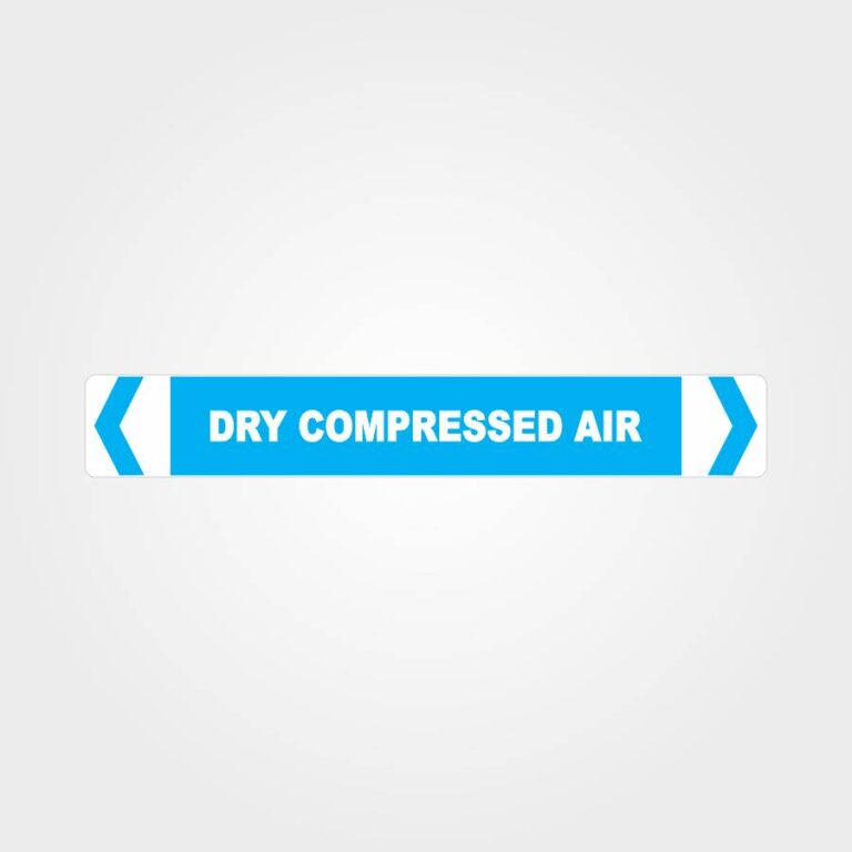 Dry Compressed Air Pipe Marker - Pipe Labels - HAZARD SIGNS NZ