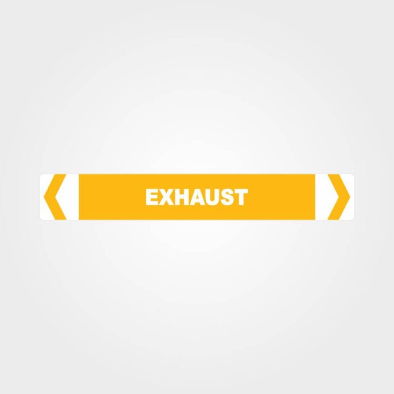 Exhaust Pipe Marker - Pipe Labels - HAZARD SIGNS NZ