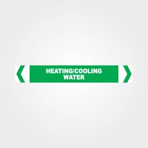 Heating/Cooling Water Pipe Marker - Pipe Labels - HAZARD SIGNS NZ