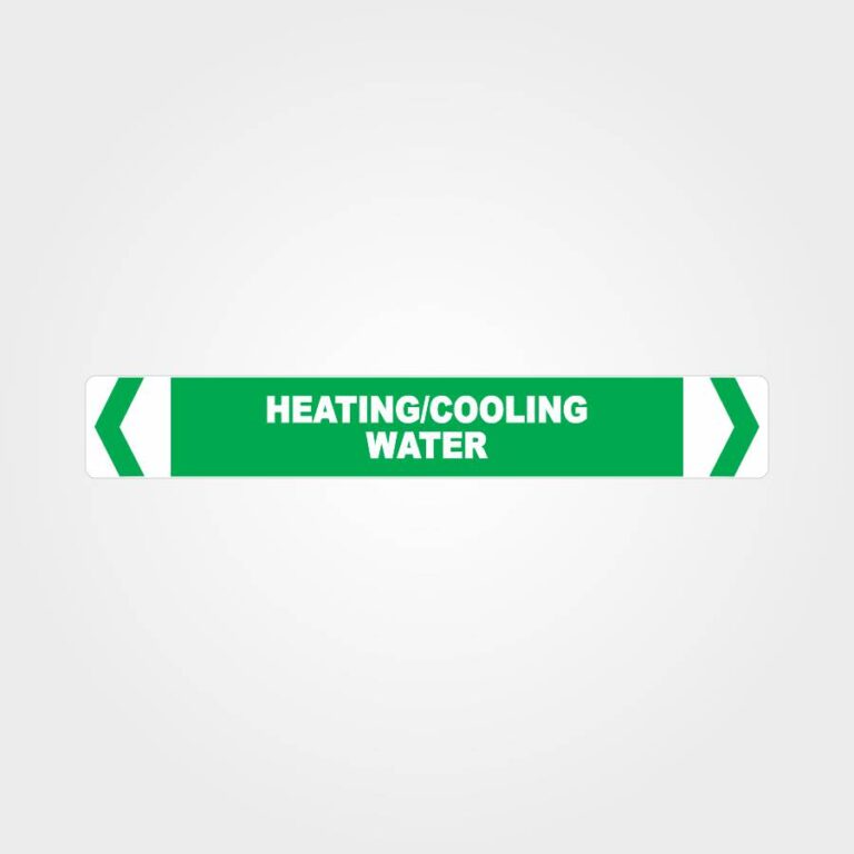 Heating/Cooling Water Pipe Marker - Pipe Labels - HAZARD SIGNS NZ