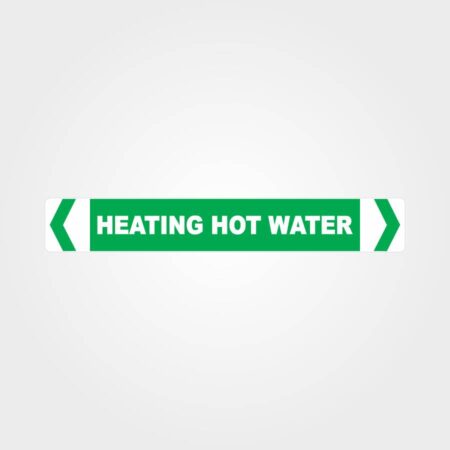 Heating Hot Water Pipe Marker - Water Pipe Labels - HAZARD SIGNS NZ