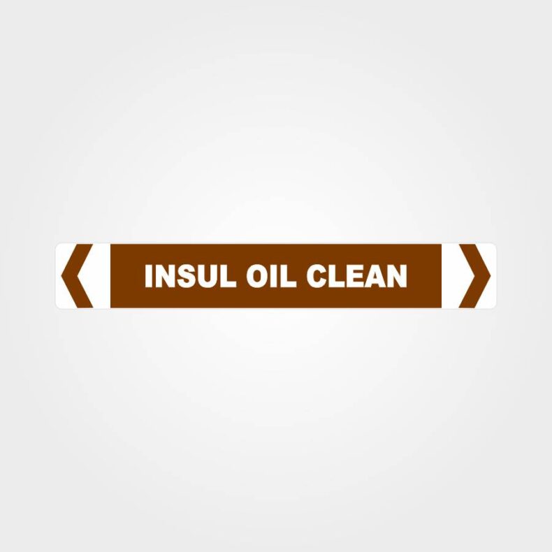 Insul Oil Clean Pipe Marker - Oil Pipe Labels - HAZARD SIGNS NZ