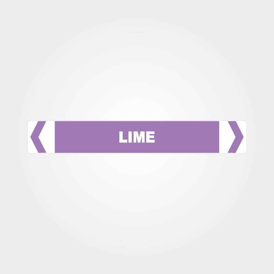 Lime Pipe Marker - Acid Pipe Labels - HAZARD SIGNS NZ