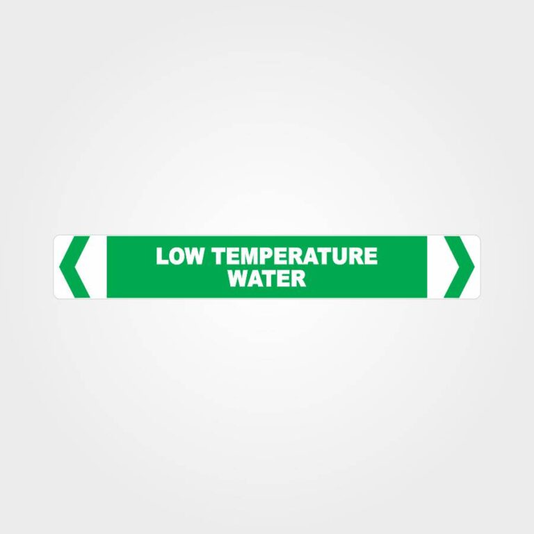 Low Temperature Water Pipe Marker - Water Pipe Labels - HAZARD SIGNS NZ