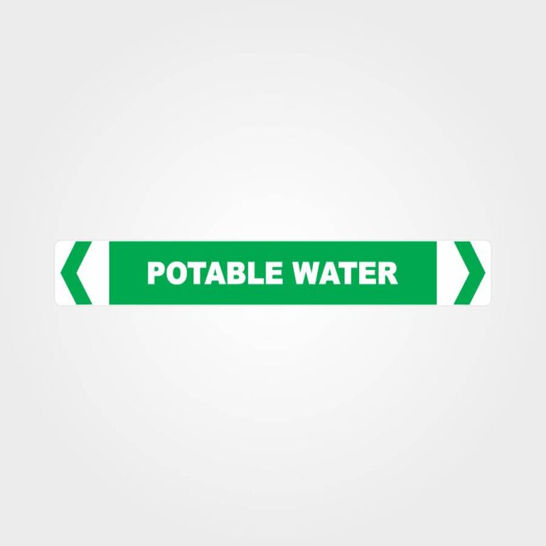 Potable Water Pipe Marker - Water Pipe Labels - HAZARD SIGNS NZ