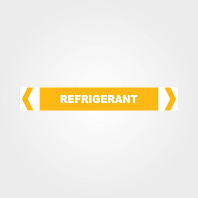 Refrigerant Pipe Marker - Gas Pipe Labels - HAZARD SIGNS NZ