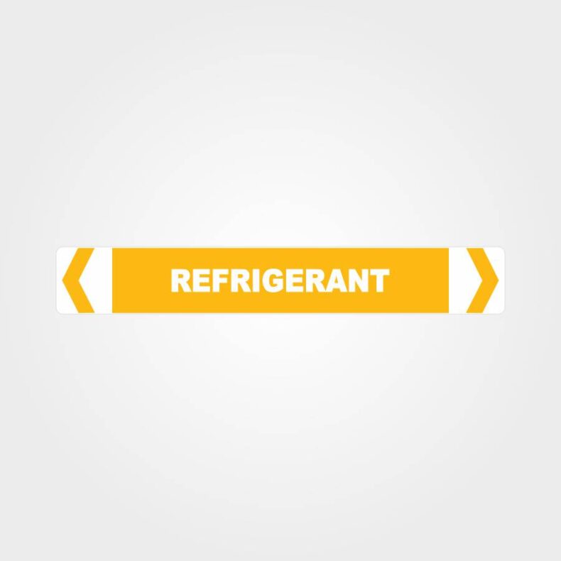 Refrigerant Pipe Marker - Gas Pipe Labels - HAZARD SIGNS NZ