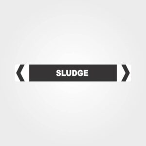Sludge Pipe Marker - Black Pipe Labels - HAZARD SIGNS NZ